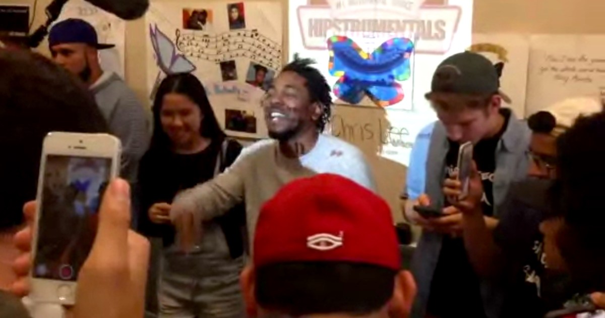 Watch Kendrick Lamar Rap To Students At US High School - Music Feeds