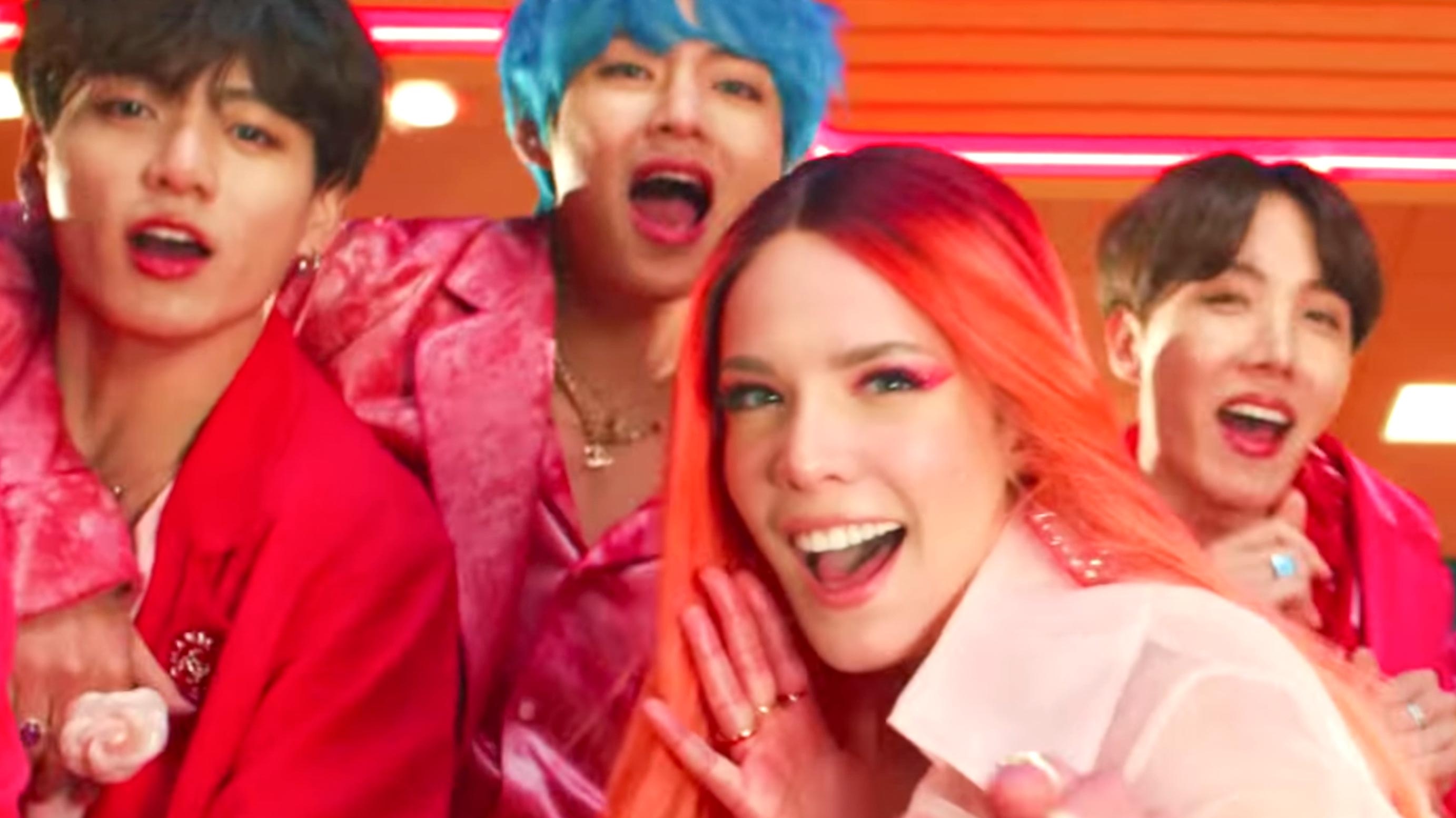 Watch BTS & Halsey Perform 'Boy With Luv' For The First Time - Music Feeds