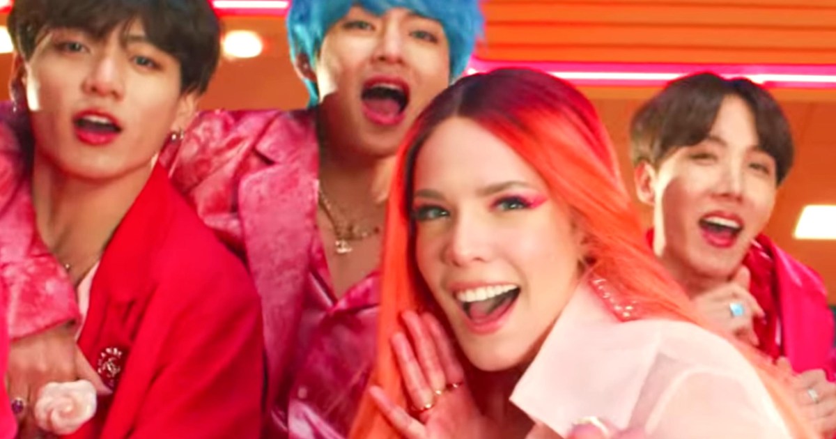 Watch BTS & Halsey Perform 'Boy With Luv' For The First Time - Music Feeds