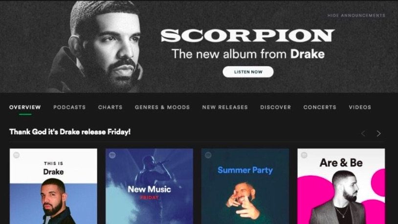 Spotify Really, Really, REALLY Wants You To Listen To Drake's New Album ...